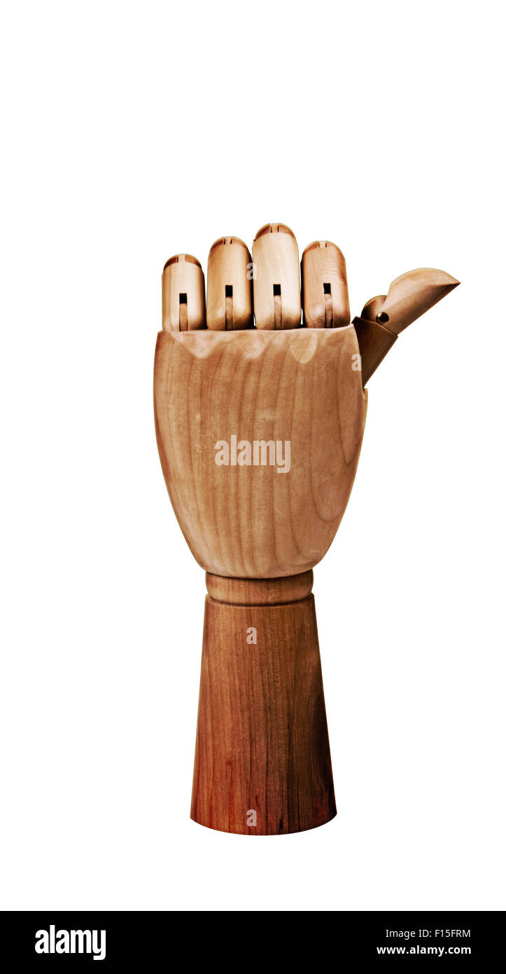 Wooden Hand in a unique Pose for use in designs and Layouts Stock Photo ...