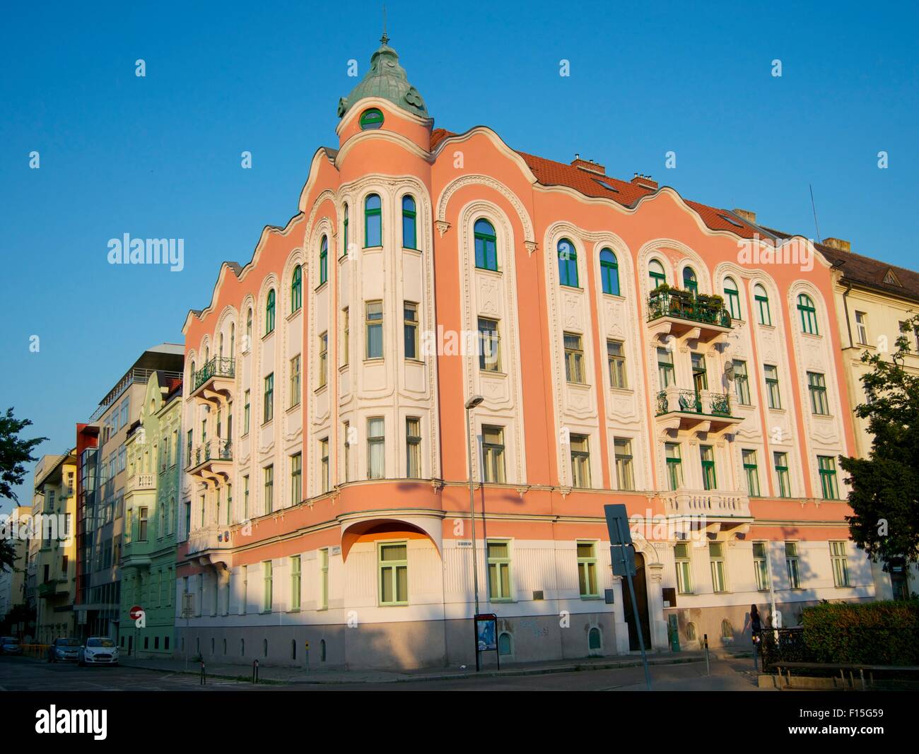 Architecture Bratislava old building statues wall Stock Photo - Alamy