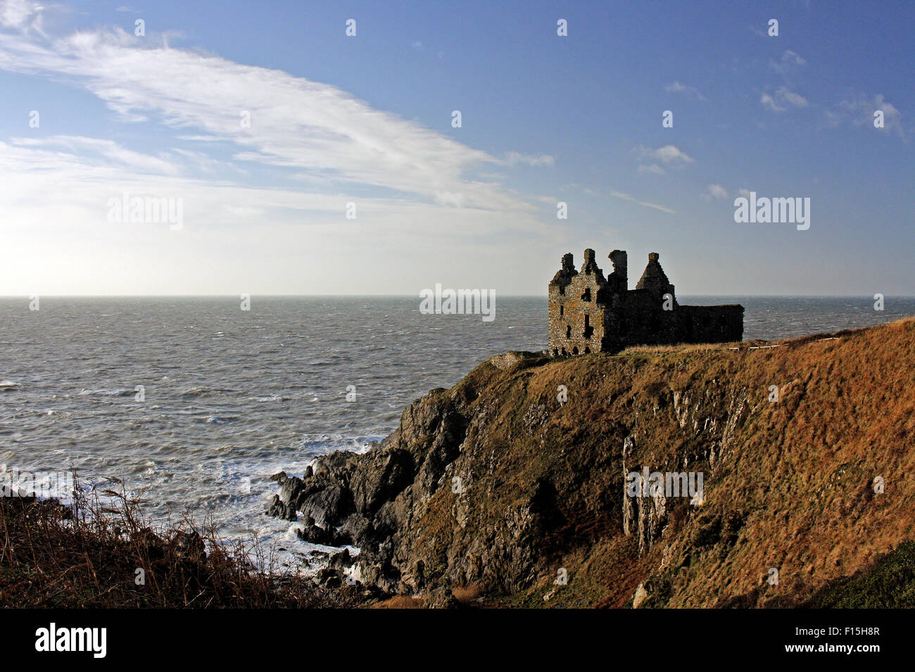 The ruin of Dunskey Castle, Portpatrick, Rhinns of Galloway, Dumfries ...