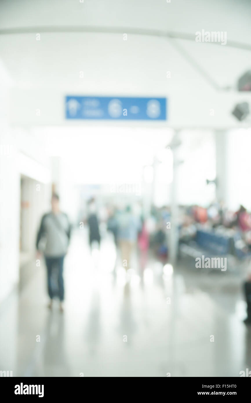 Blurred photo of an airport terminal Stock Photo - Alamy