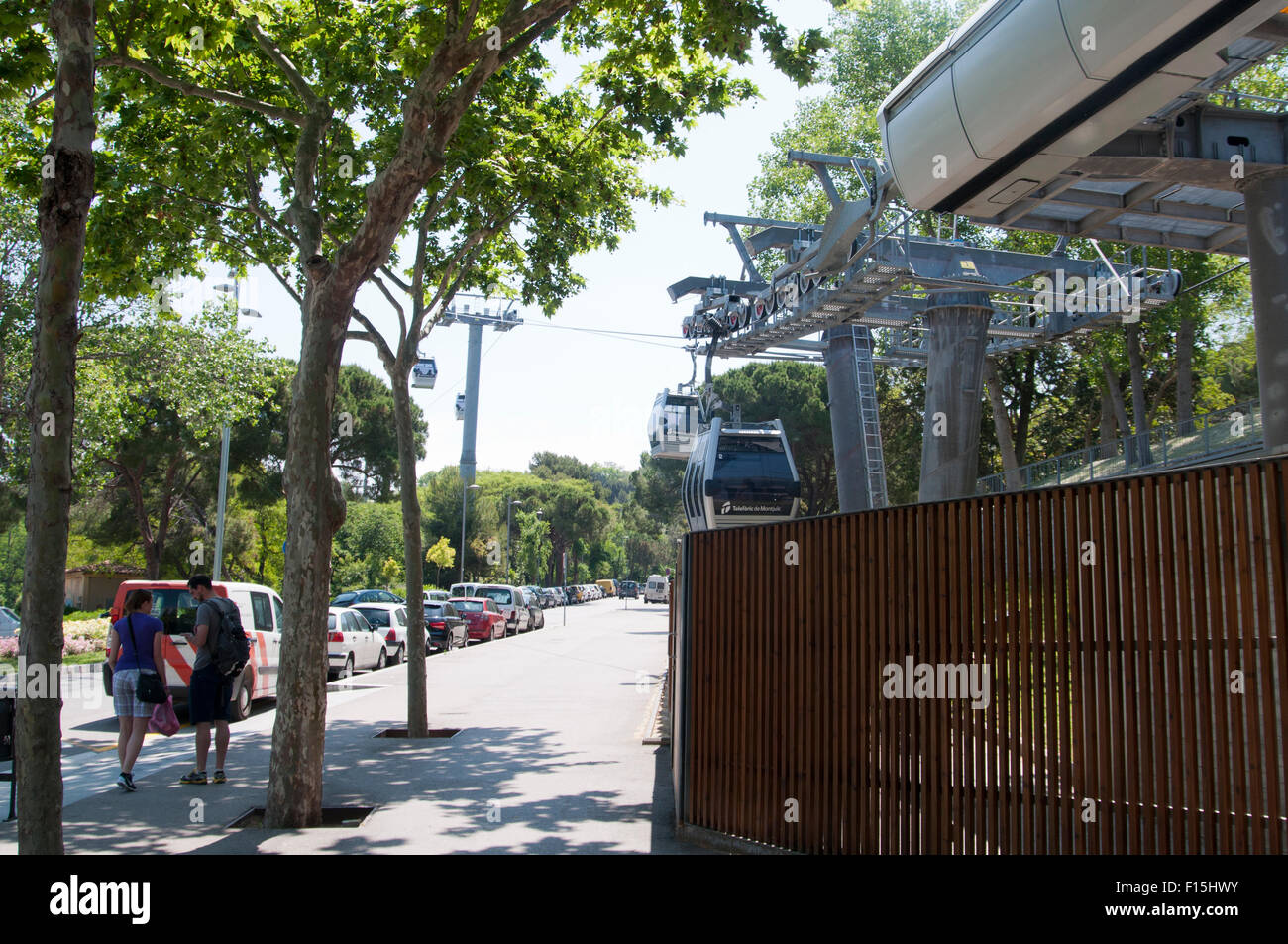 teleferic de Montjic station Stock Photo - Alamy