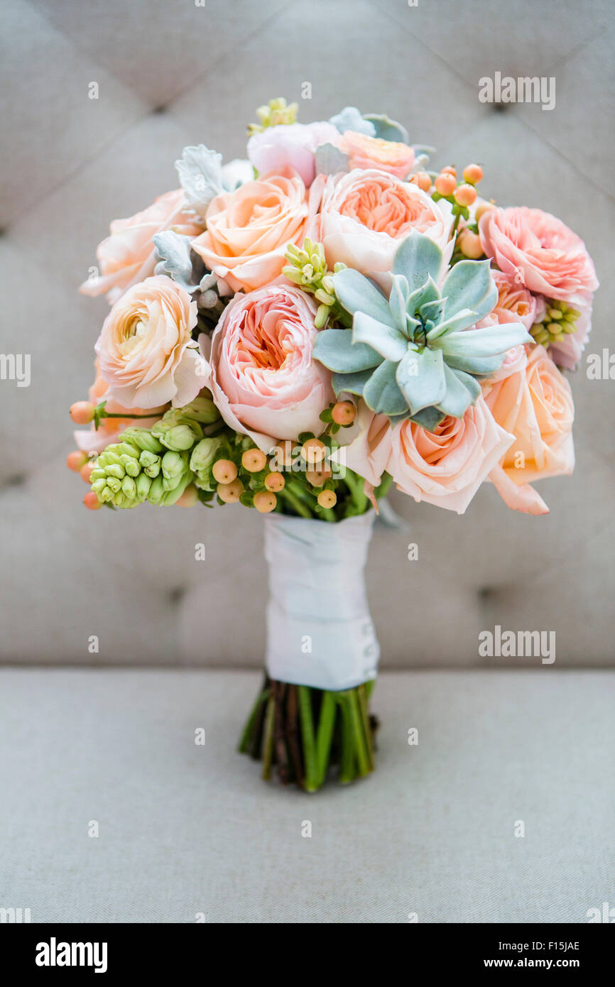 Close-up of Bridal Bouquet Stock Photo - Alamy