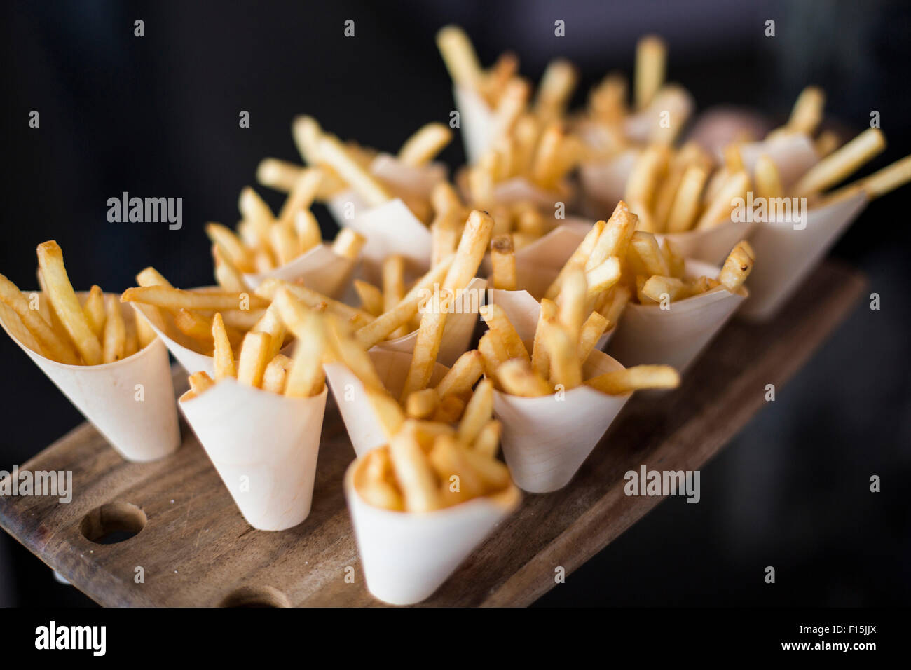 Close-up of Single Serving French Fry Appetizers Stock Photo - Alamy