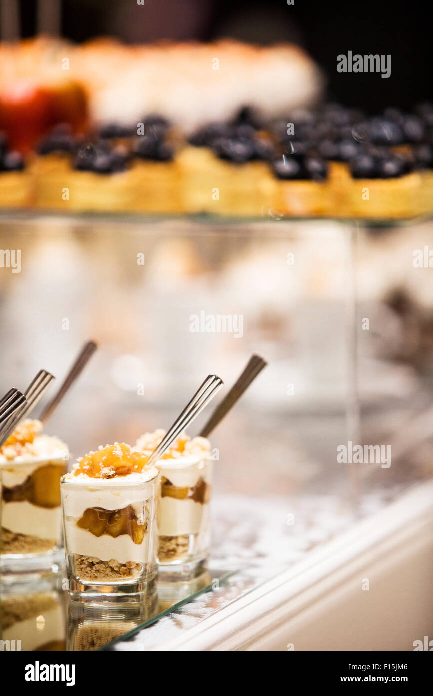 Close-up of Pear Crisp Parfaits on Dessert Table Stock Photo - Alamy