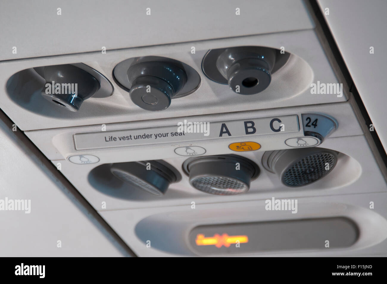 Overhead vents lights in airbus hi-res stock photography and images - Alamy