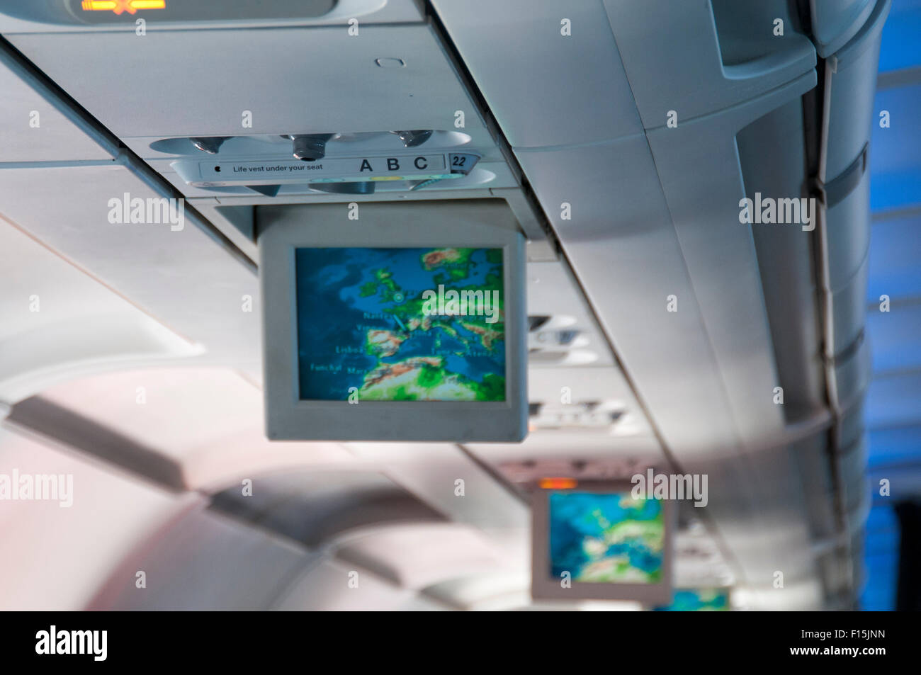 Overhead vents lights in airbus hi-res stock photography and images - Alamy