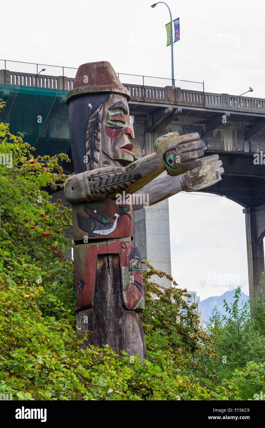 Totem Pole on Granville Island Stock Photo - Alamy