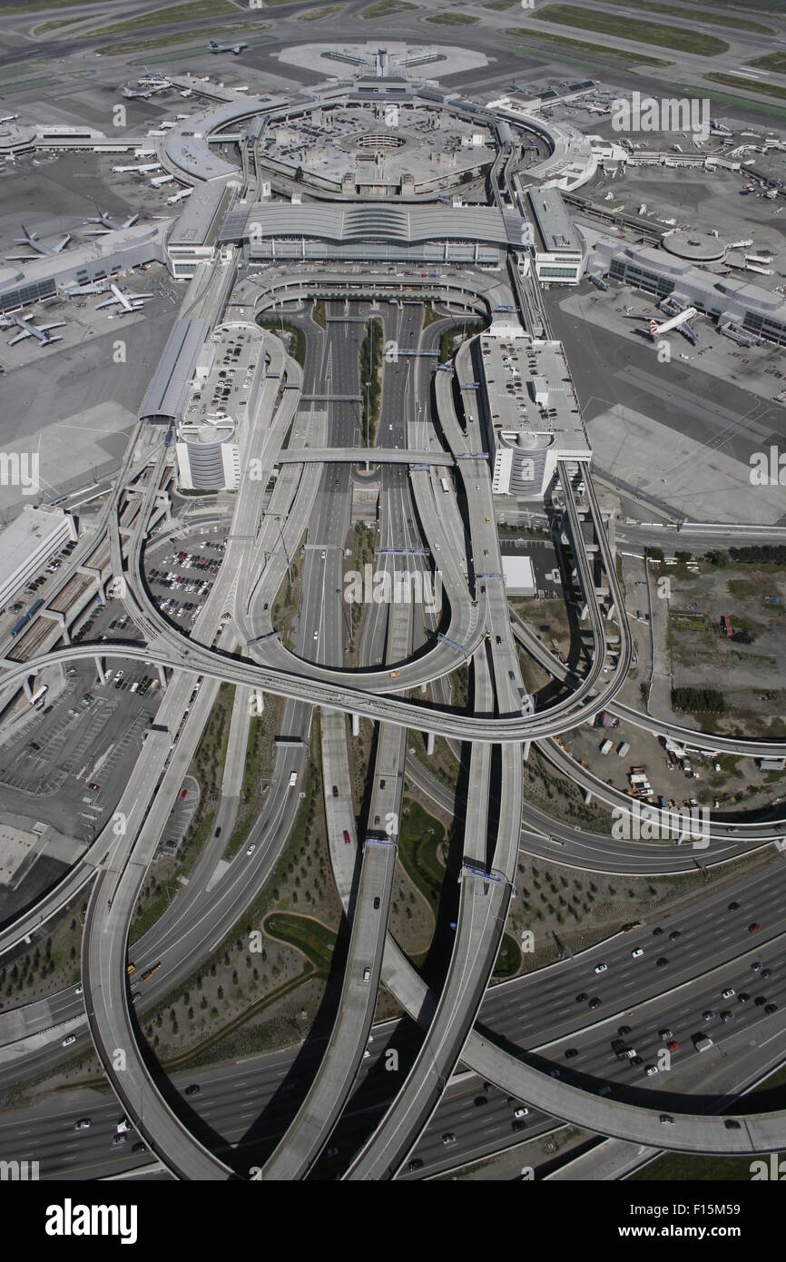 San Francisco International Airport from a helicopter Stock Photo - Alamy