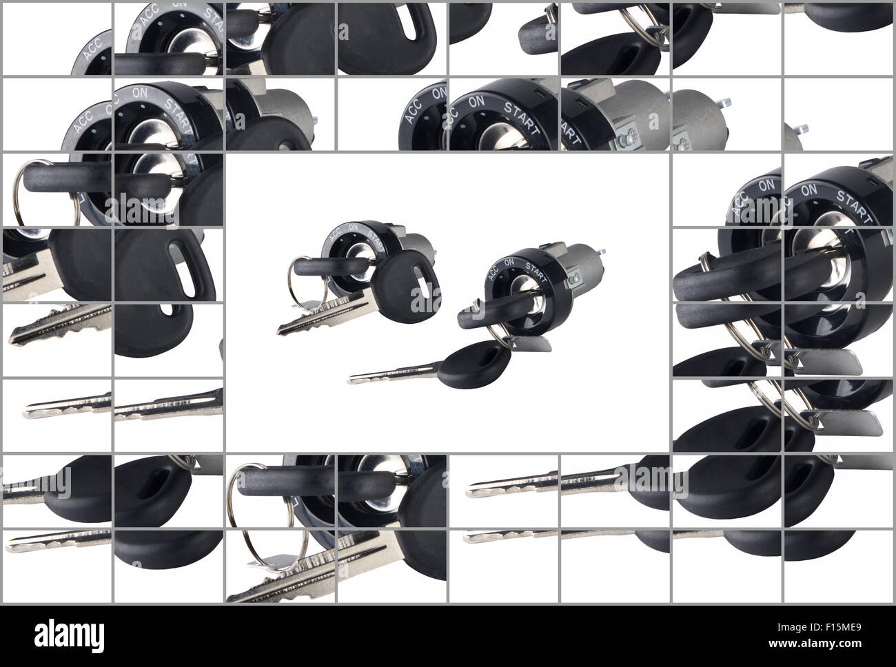 Car keys, objects isolated on white background Stock Photo - Alamy