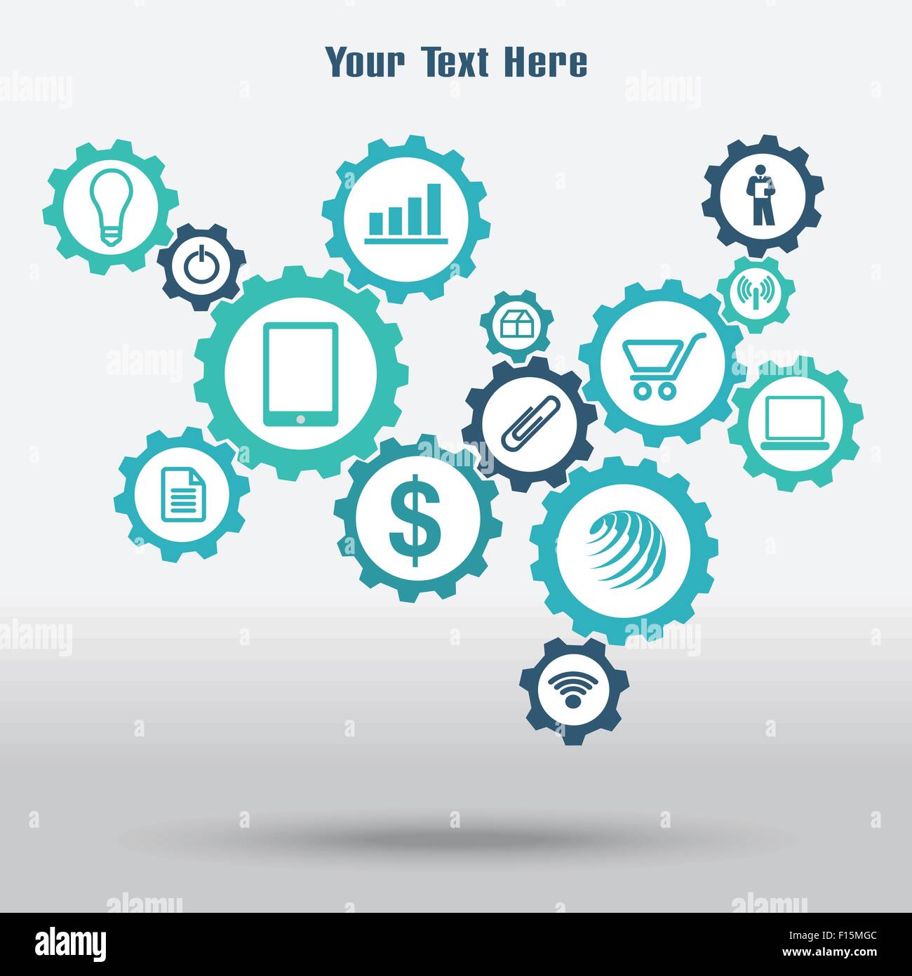 Business Machine Abstract Concept for Print or Web Stock Vector Image ...