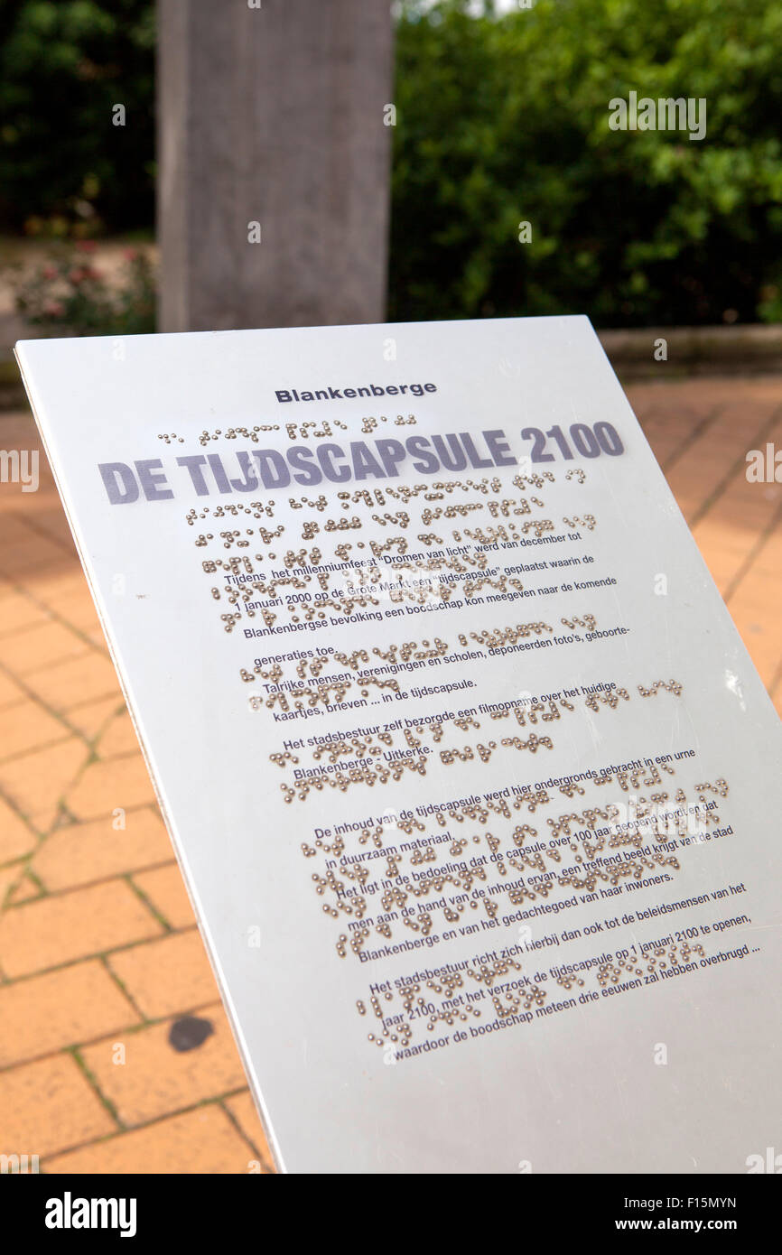 Time capsule year 2000 to 2100 in Blankenberge town seaside resort in ...