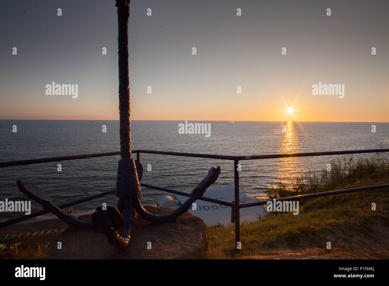 Anzio, Rome, Italy, 27th Aug, 2015. Sunset in Anzio, close to Rome ...