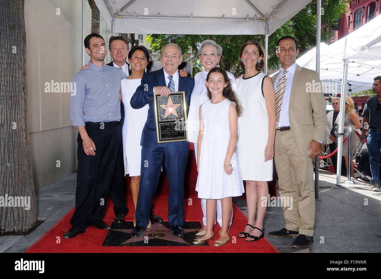 Los Angeles, CA, USA. 27th Aug, 2015. Joe Smith, family at the ...