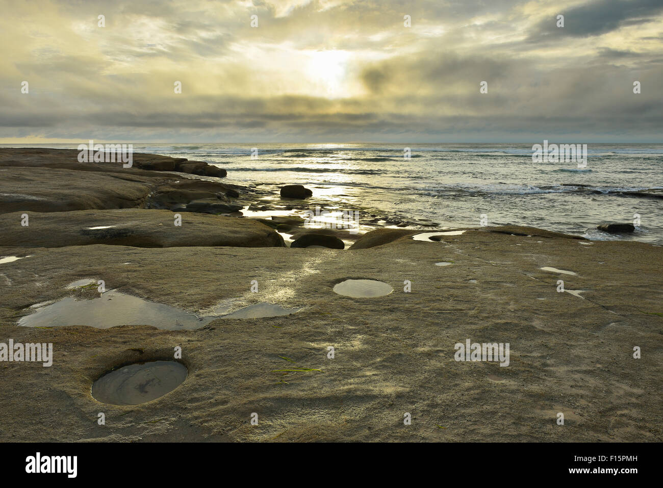 Stone Beach at Sunrise, Kings Beach, Caloundra, Sunshine Coast ...