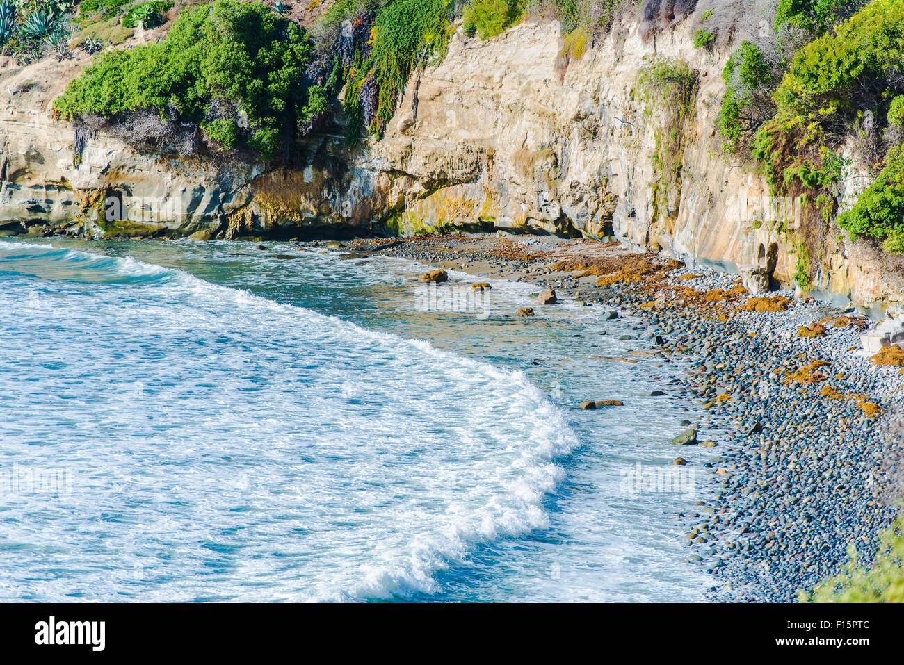 Rocky Ocean Shore Bay near San Diego, California, United States Stock ...
