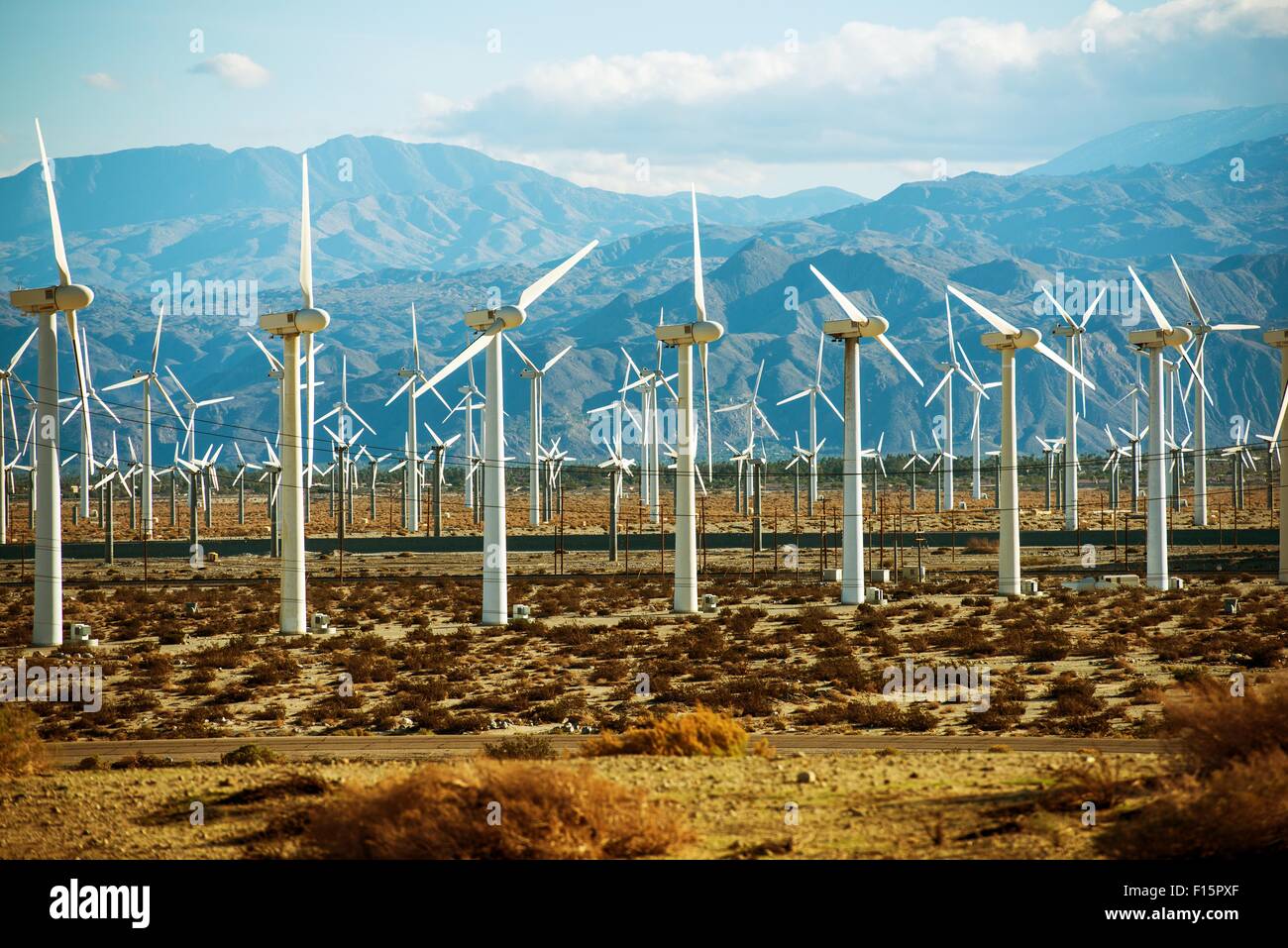 Wind turbines power poles hi-res stock photography and images - Alamy