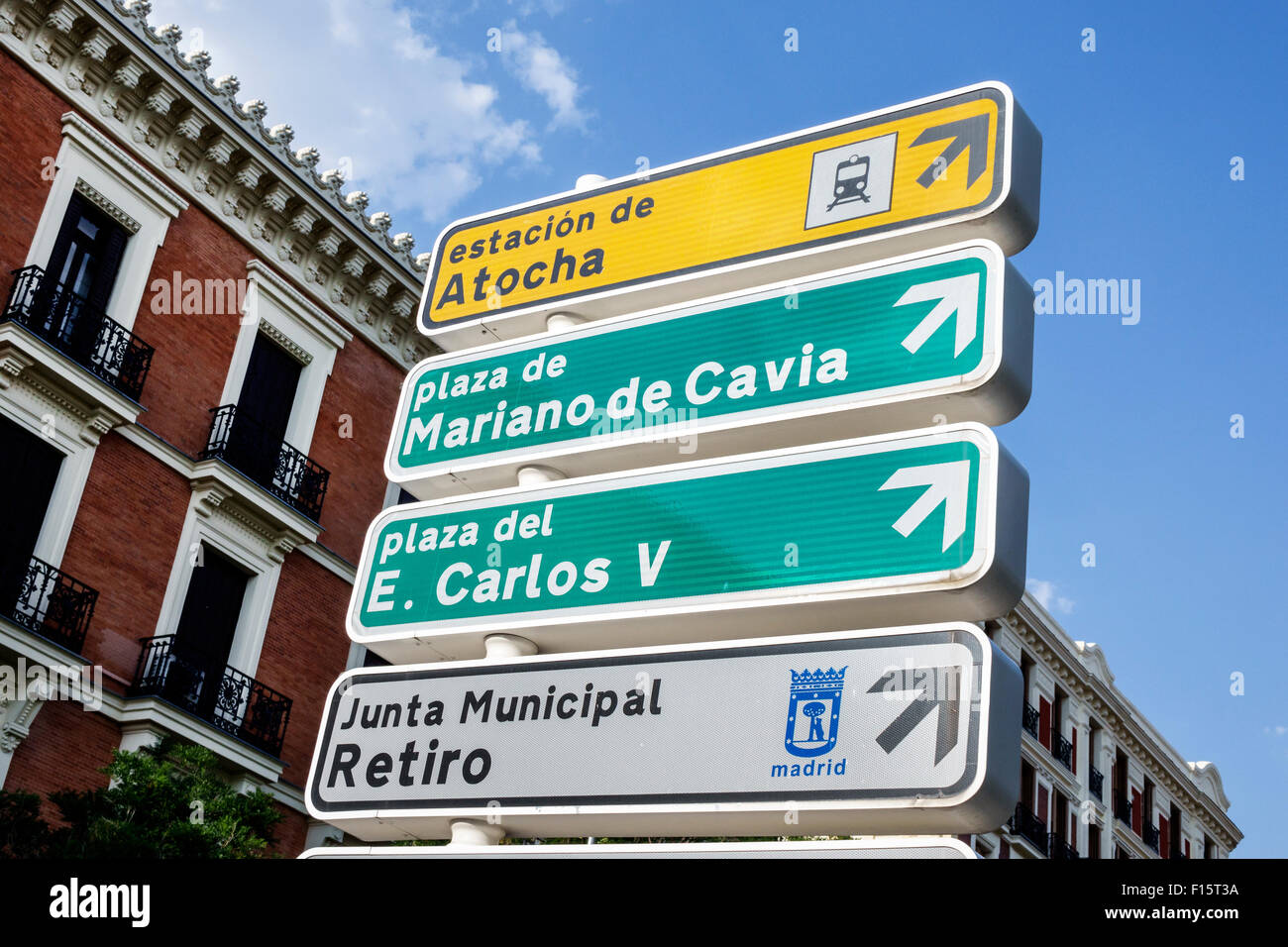 Madrid Spain,Hispanic Retiro,sign,arrows,directions,Spain150629165 ...