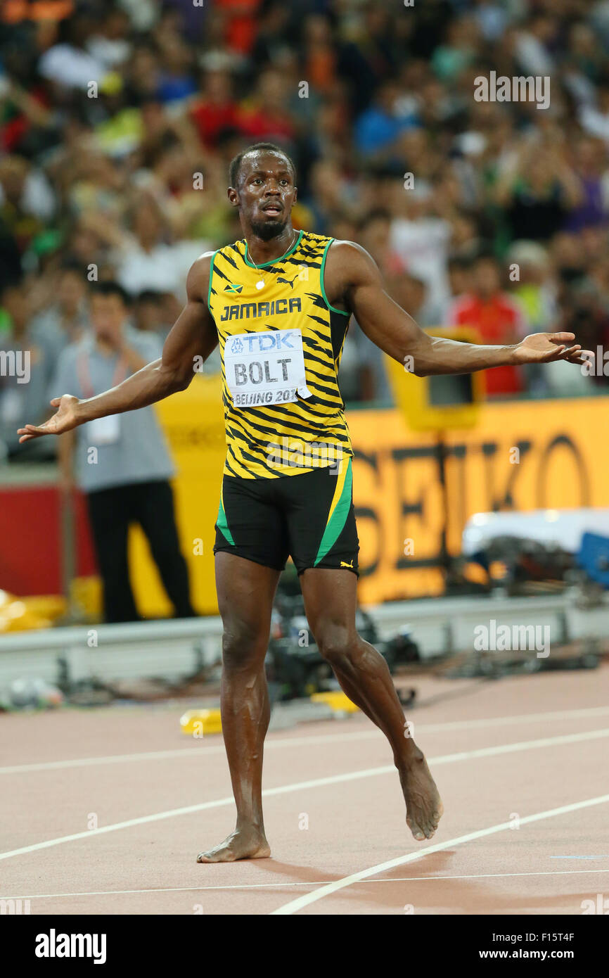 Usain bolt celebration hi-res stock photography and images - Alamy