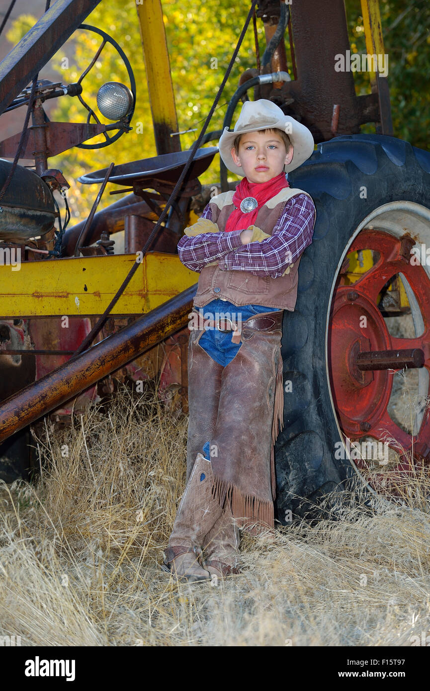 Portrait of Young Cowboy, Shell, Wyoming, USA Stock Photo - Alamy