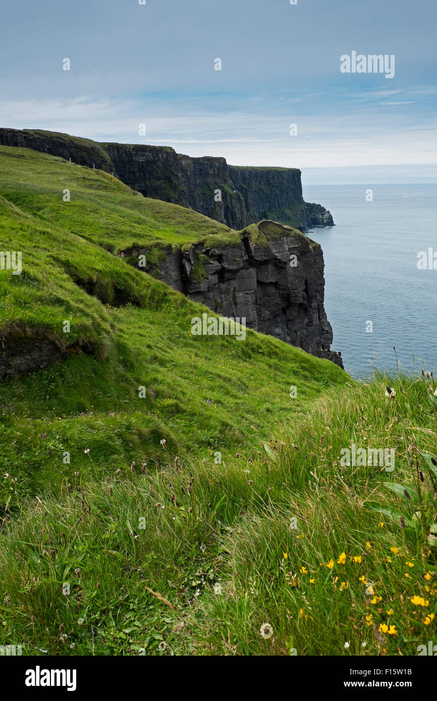 Trail to the Cliffs of Moher from coastal village of Doolin, Republic ...