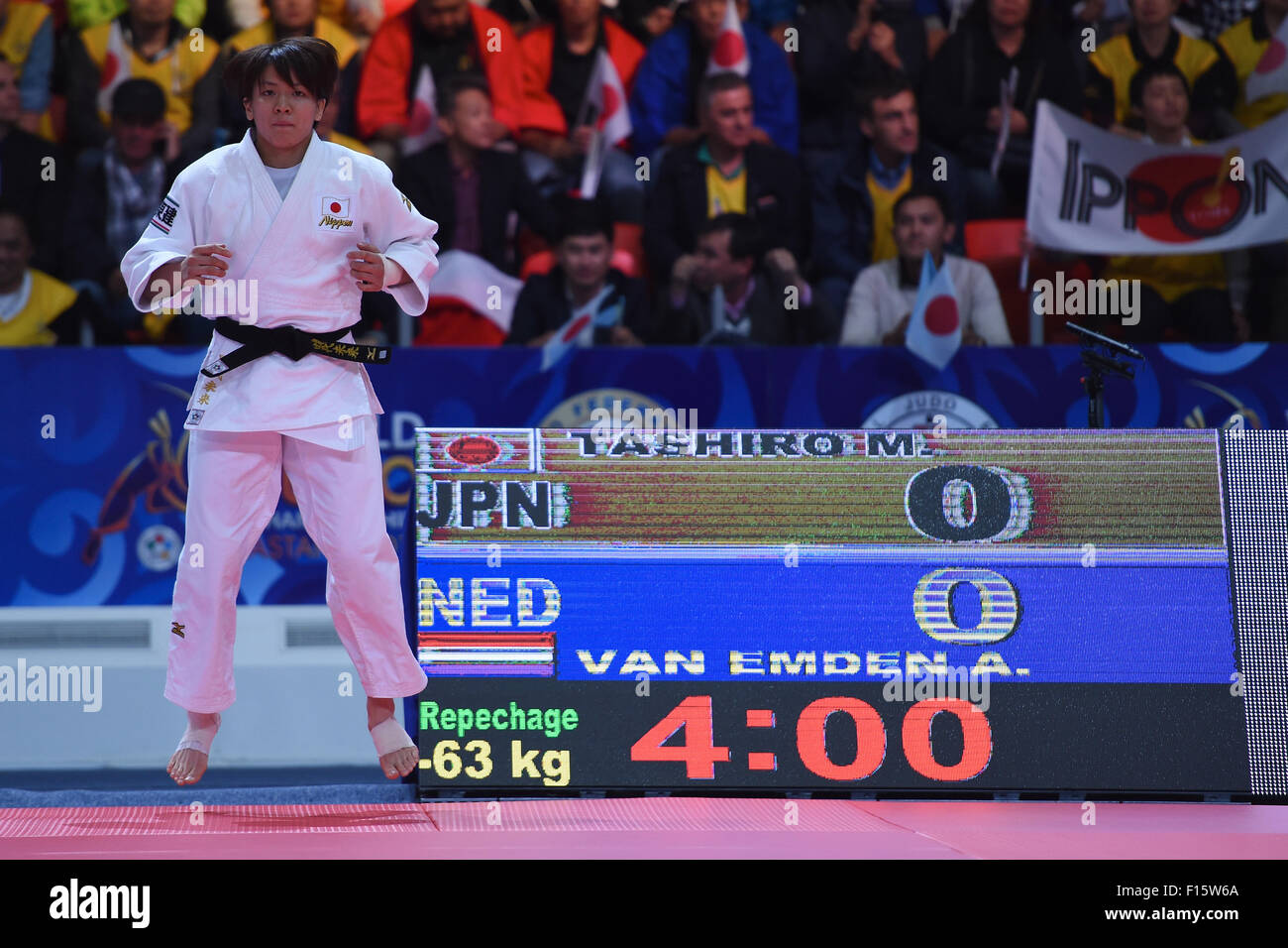 Astana, Kazakhstan. 27th Aug, 2015. Miku Tashiro (JPN) Judo : World Judo Championships Astana ...