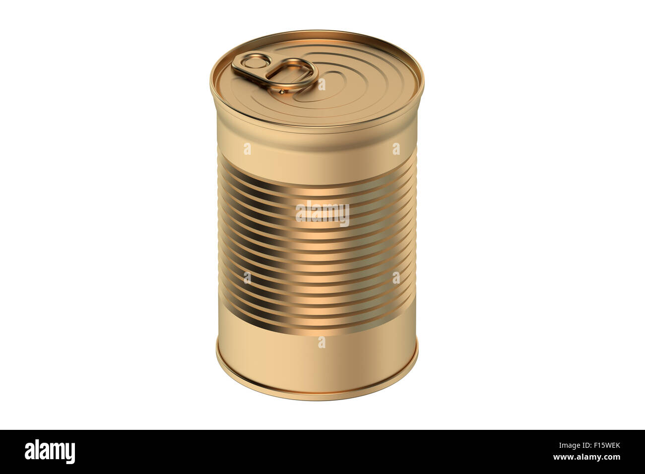 metallic tin can isolated on white background Stock Photo - Alamy