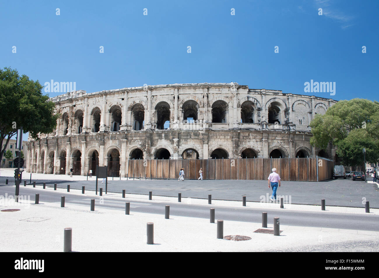 Amphitheatre in Nimes, France from Roman times Stock Photo - Alamy