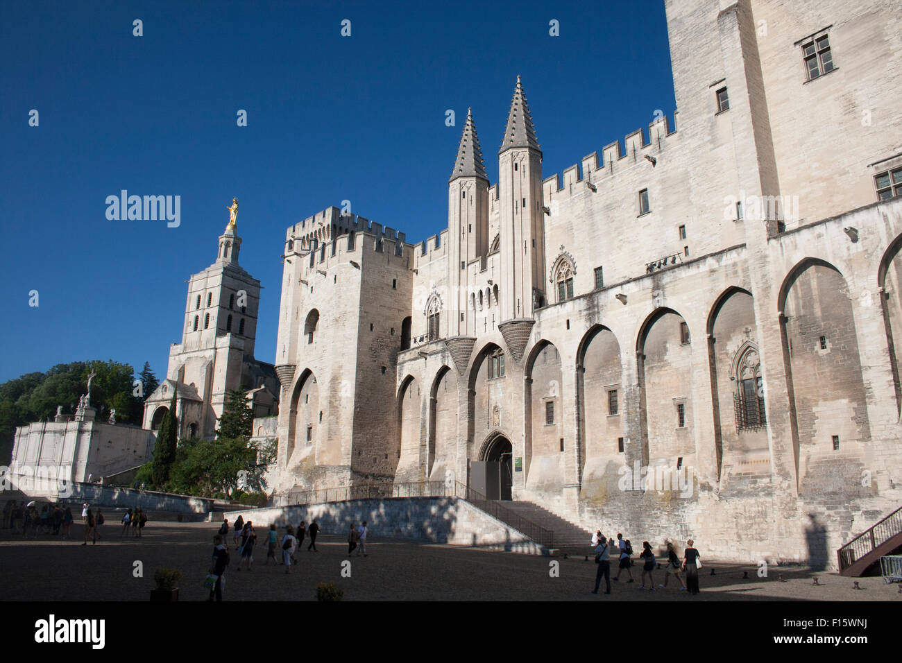 Avignon pope's palace/ famous christian landmark Stock Photo - Alamy