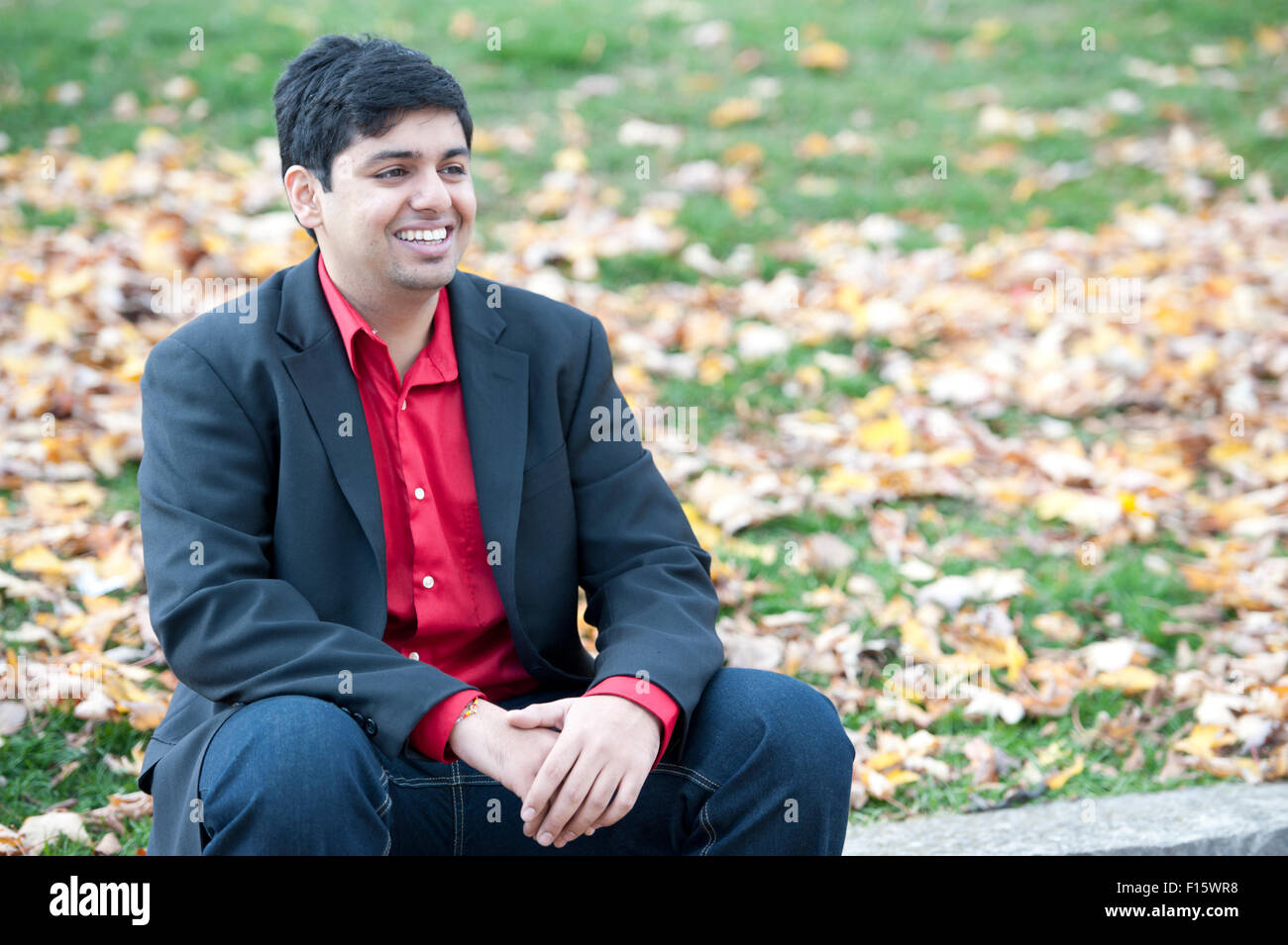 Young Happy Indian Man Stock Photo - Alamy