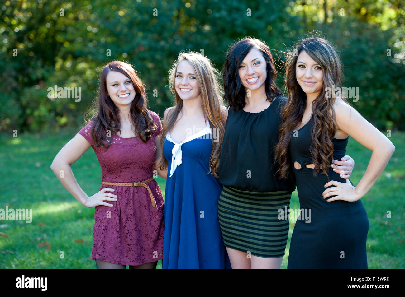 Young Happy Girls Stock Photo - Alamy