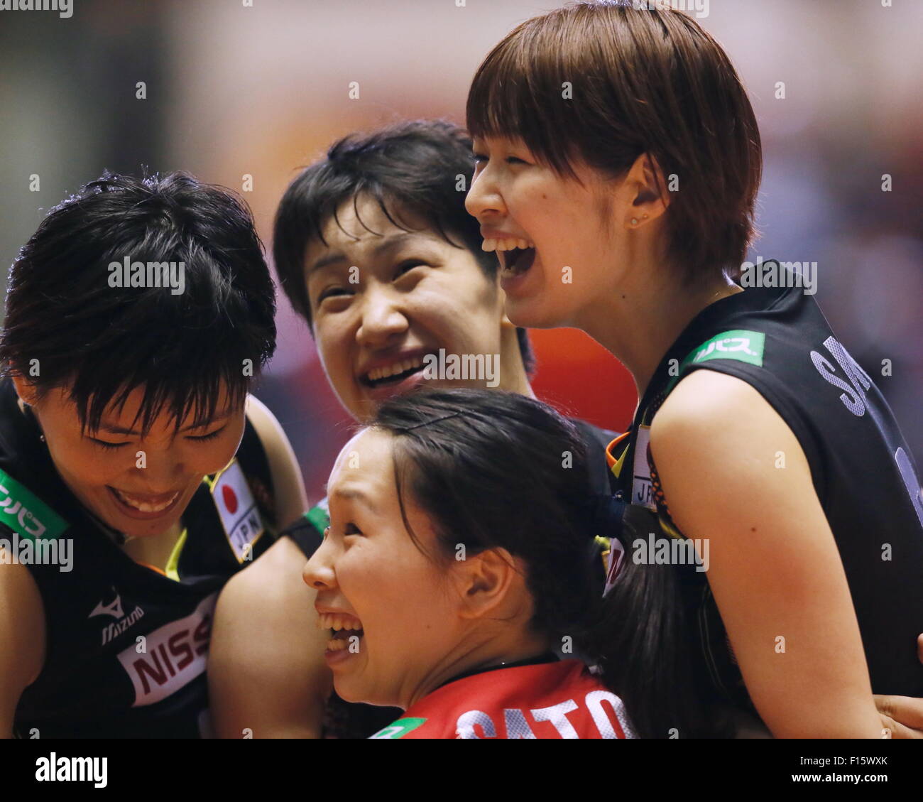 Tokyo, Japan. 27th Aug, 2015. Mio Sato, Miyu Nagaoka, Saori Kimura (JPN ...
