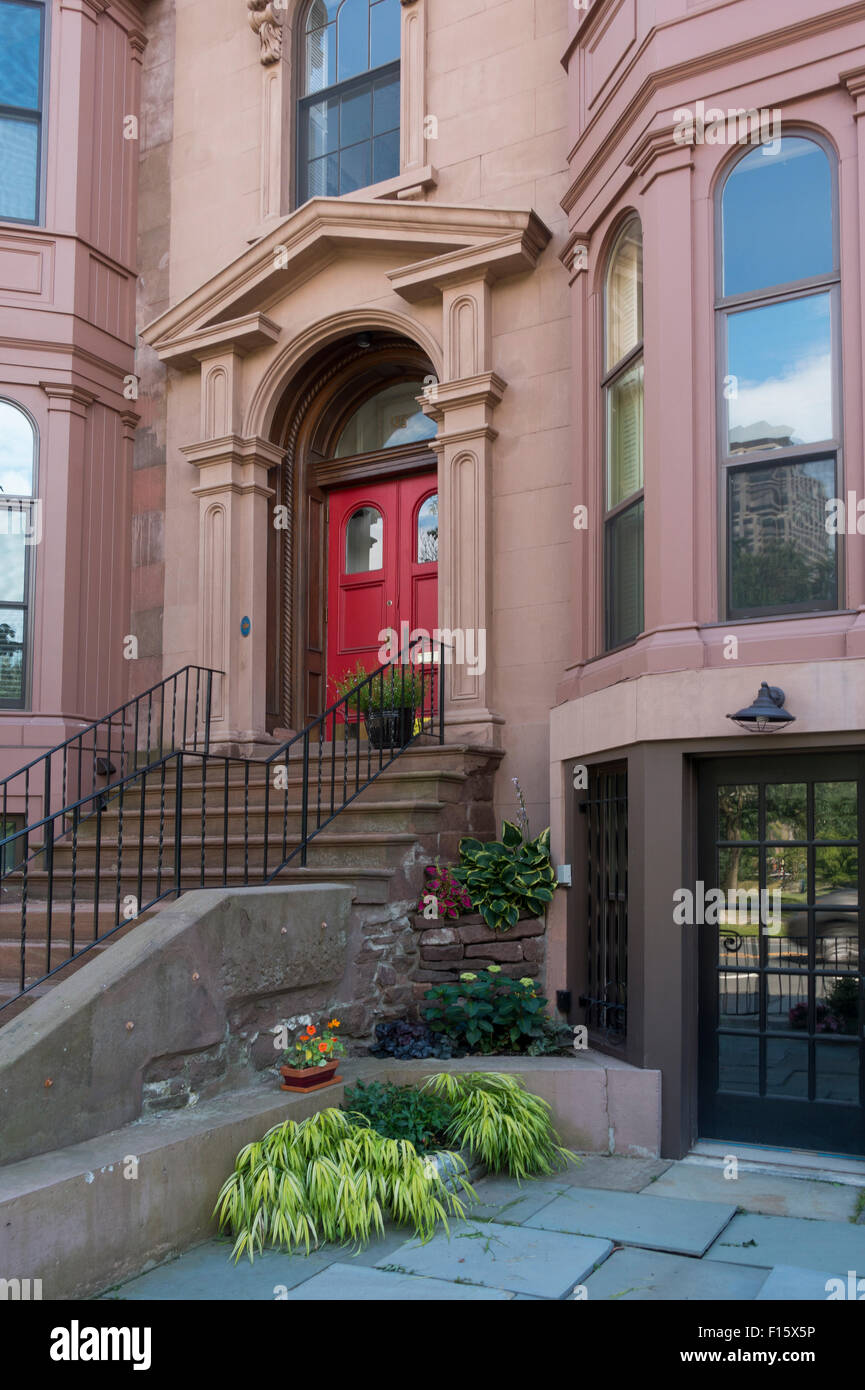brownstone building in Hartford Connecticut Stock Photo - Alamy