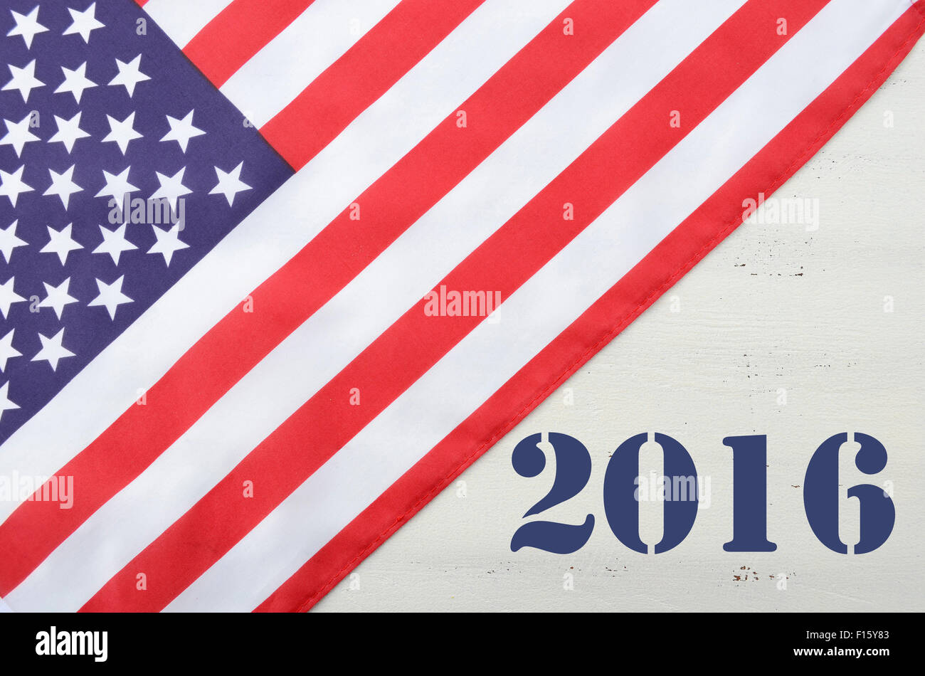 USA 2016 Presidential Election with American Stars and Stripes flag on ...