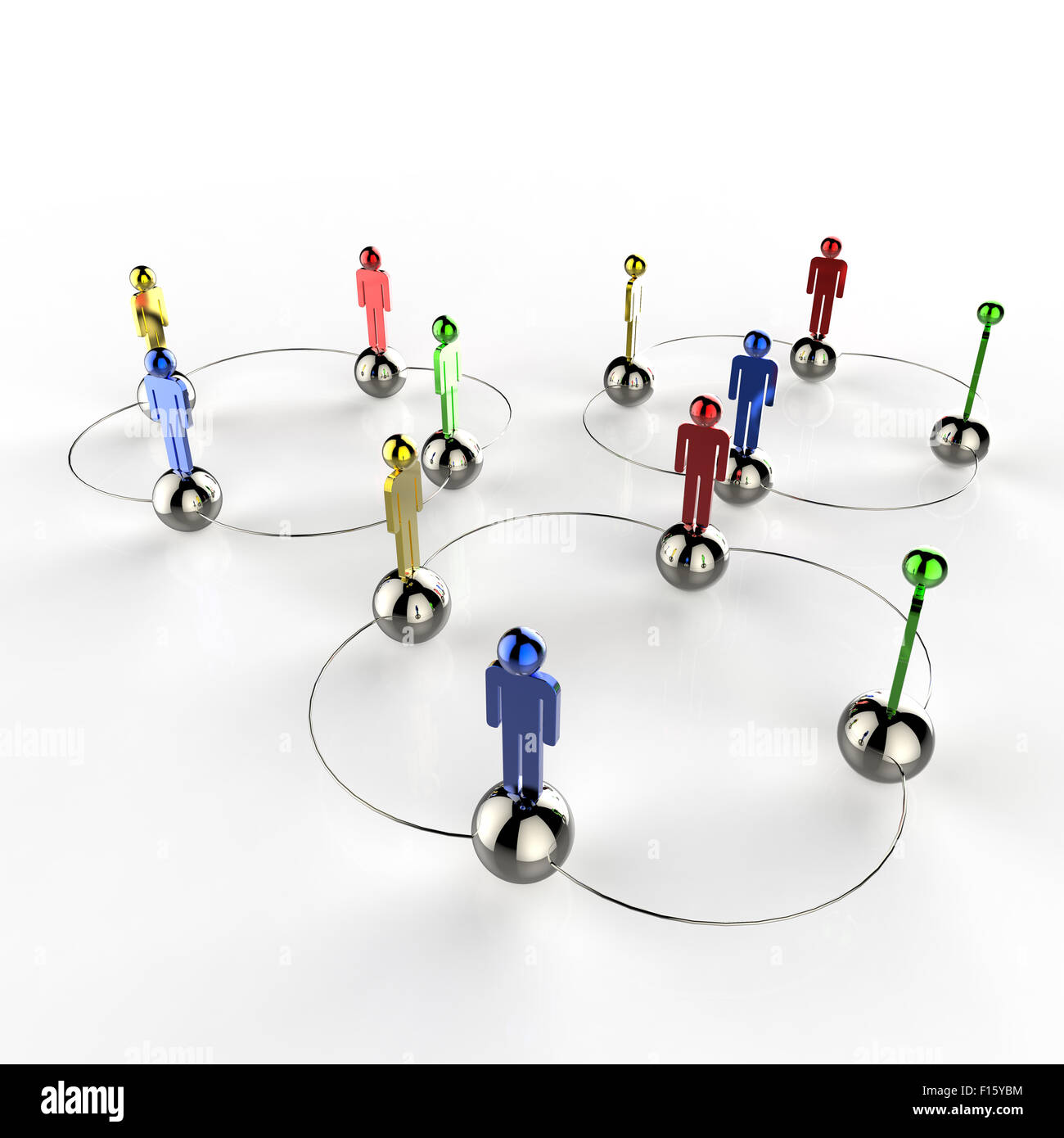 3d colors stainless human social network as concept Stock Photo - Alamy