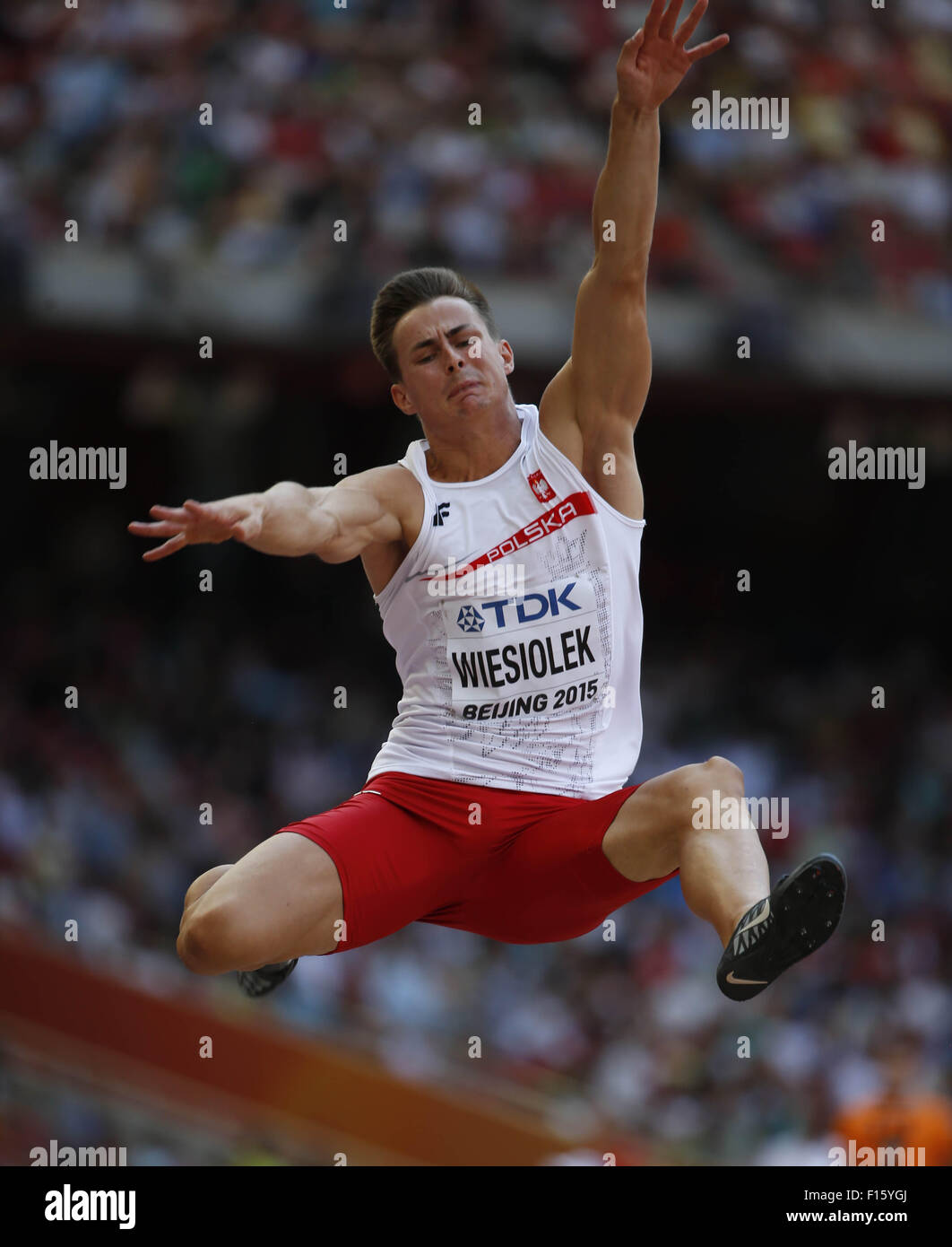 Beijing, China. 28th Aug, 2015. Pawel Wiesiolek of Poland competes ...