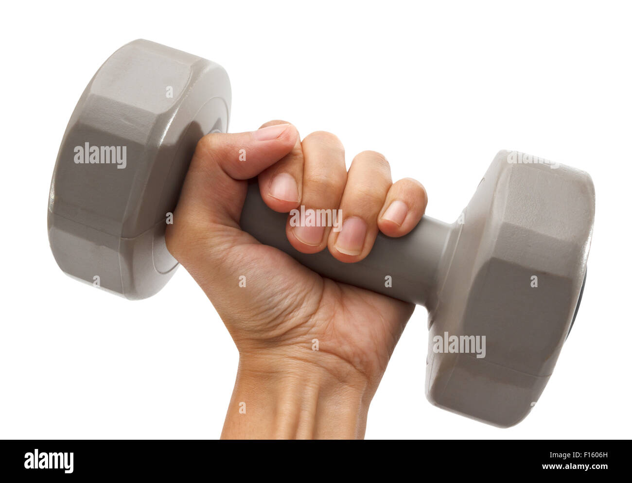 Dumbbell in hand Stock Photo - Alamy