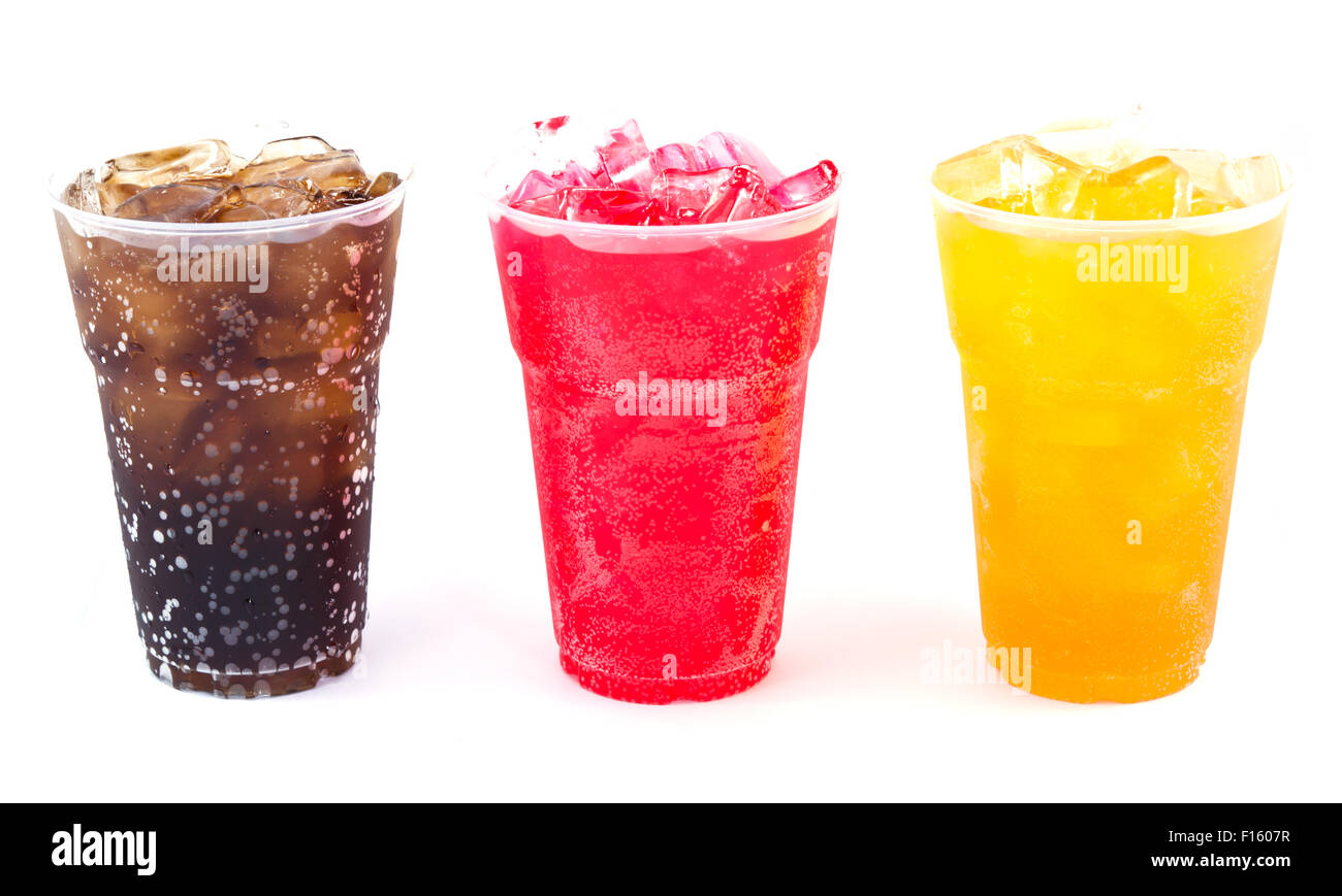 fresh, ice cold water in Plastic cup Stock Photo - Alamy