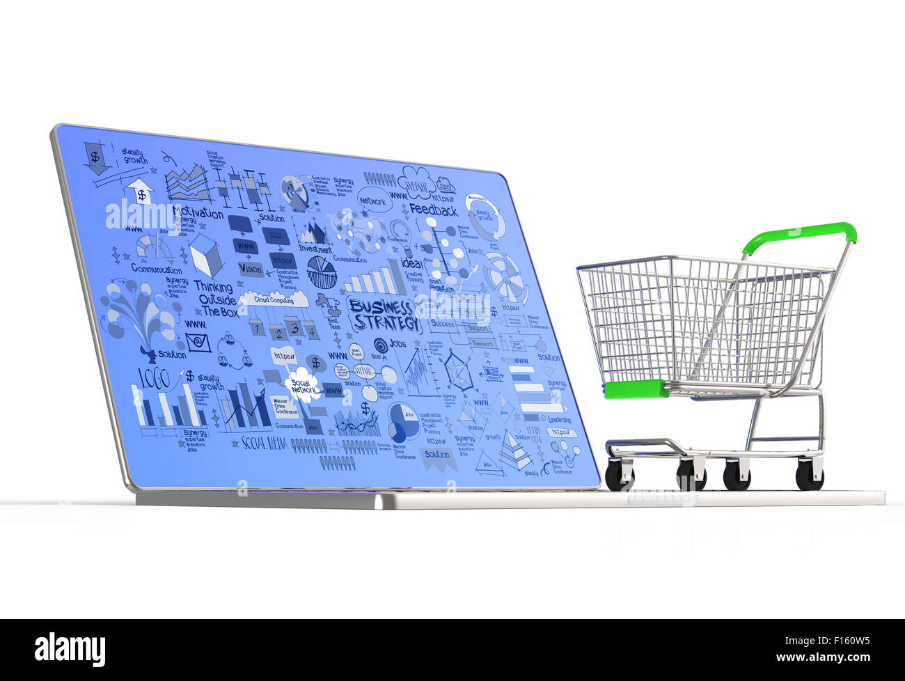 3d laptop computer hand drawn hi-res stock photography and images - Alamy