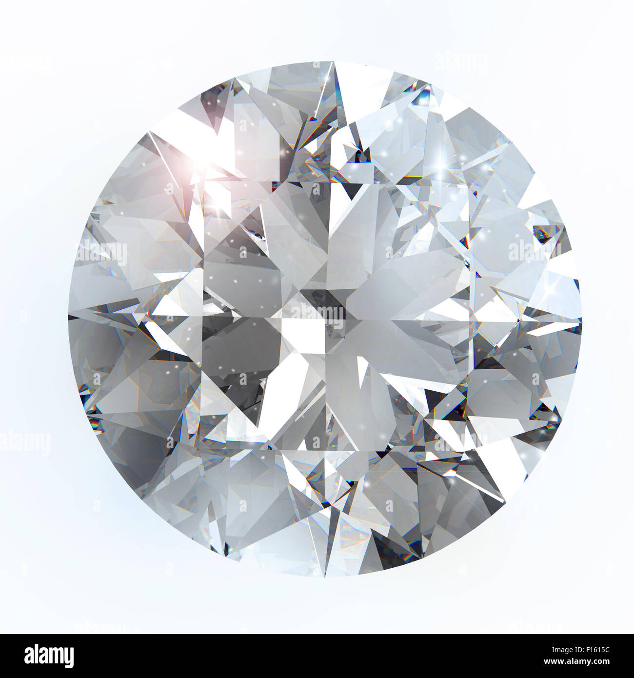 Diamonds isolated on white 3d model Stock Photo - Alamy