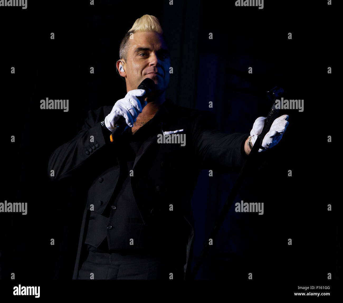 Robbie Williams performing live at the Bravalla Festival Featuring ...