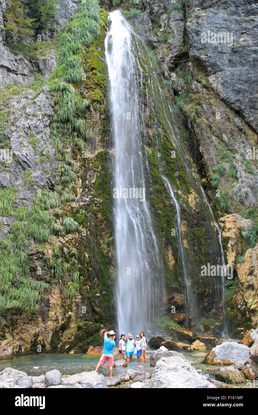 Grunas waterfall, Thethi National Park, Shkodra, Accursed Mountains ...