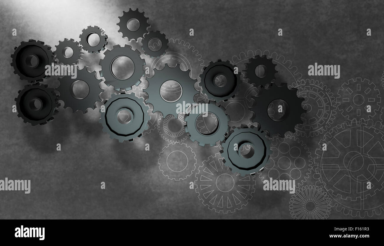 gear wheel cog wheel illustration as concept Stock Photo - Alamy