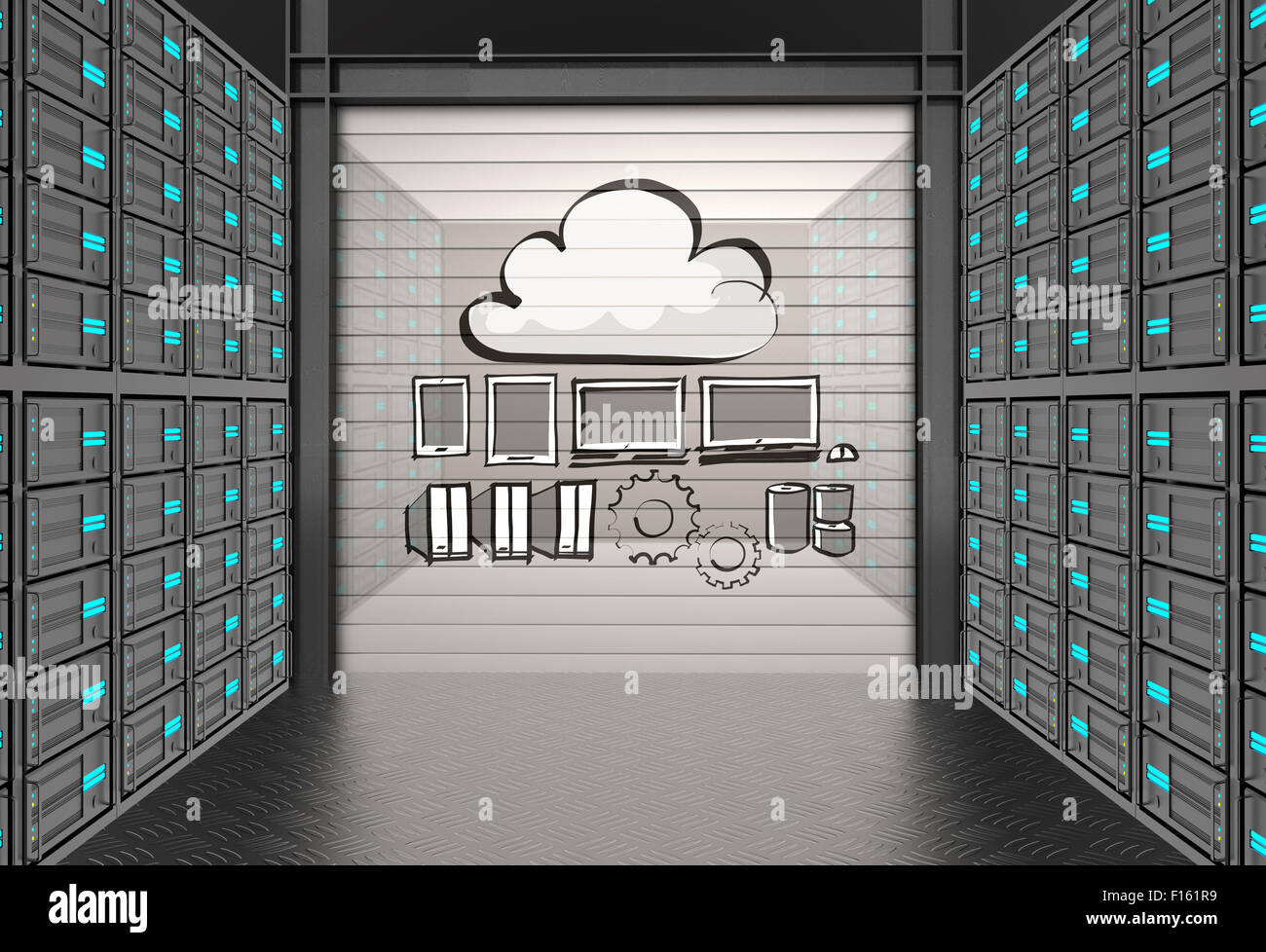 hand drawn a Cloud Computing diagram as concept Stock Photo - Alamy