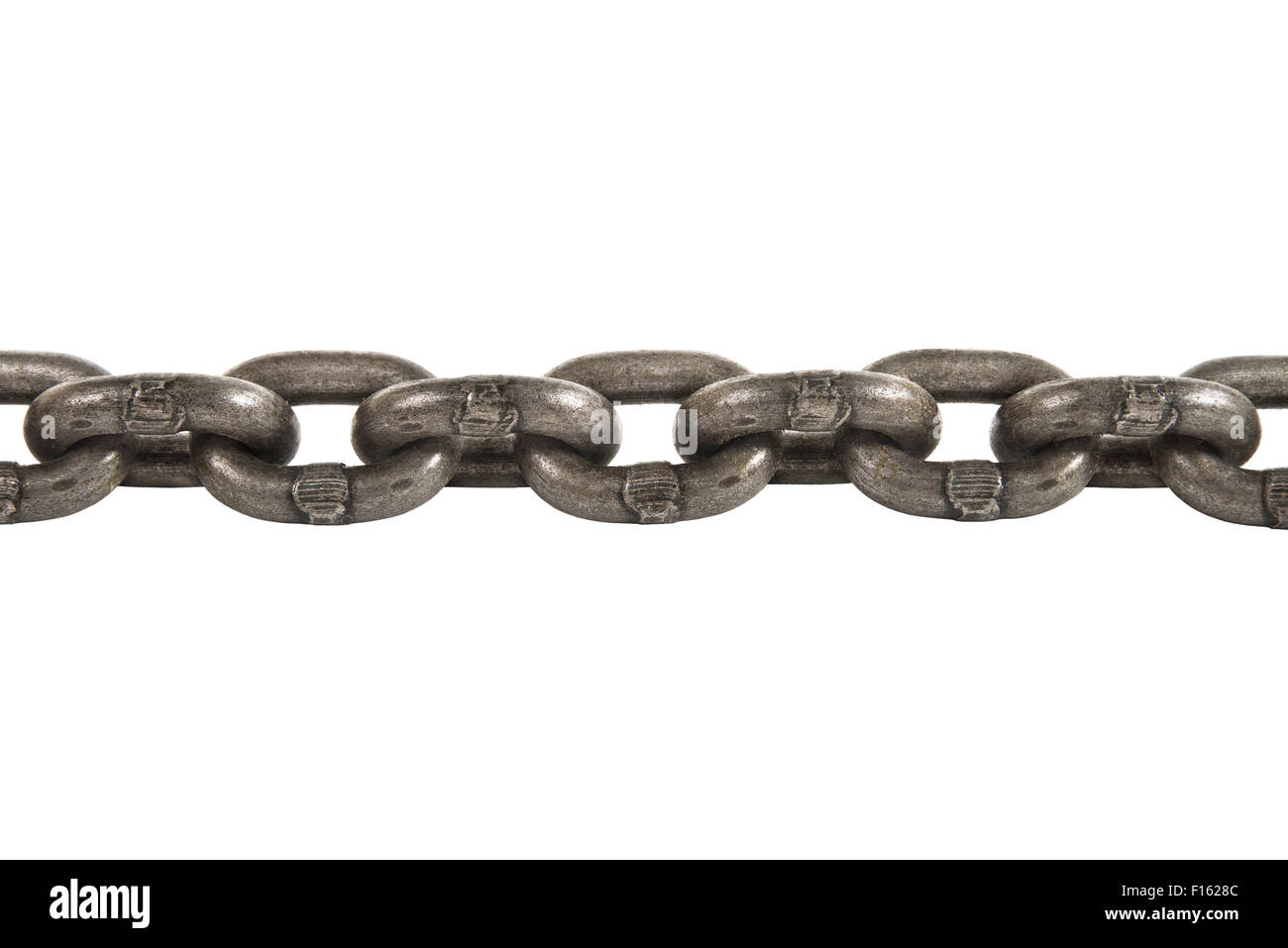 close up steel-wire chain, on white background; isolated Stock Photo ...