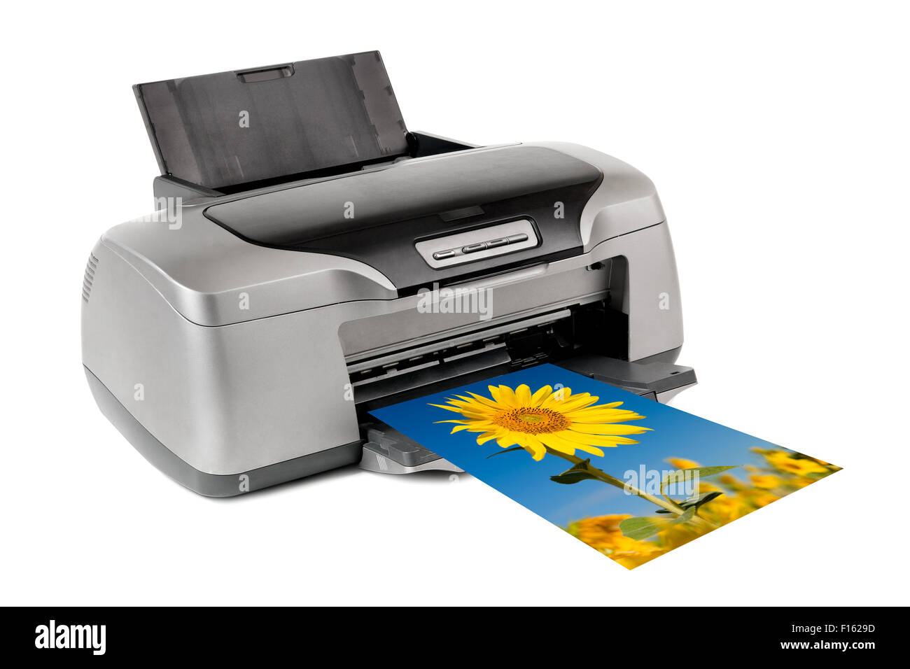 Inkjet printer isolated on white Cut Out Stock Images & Pictures - Alamy