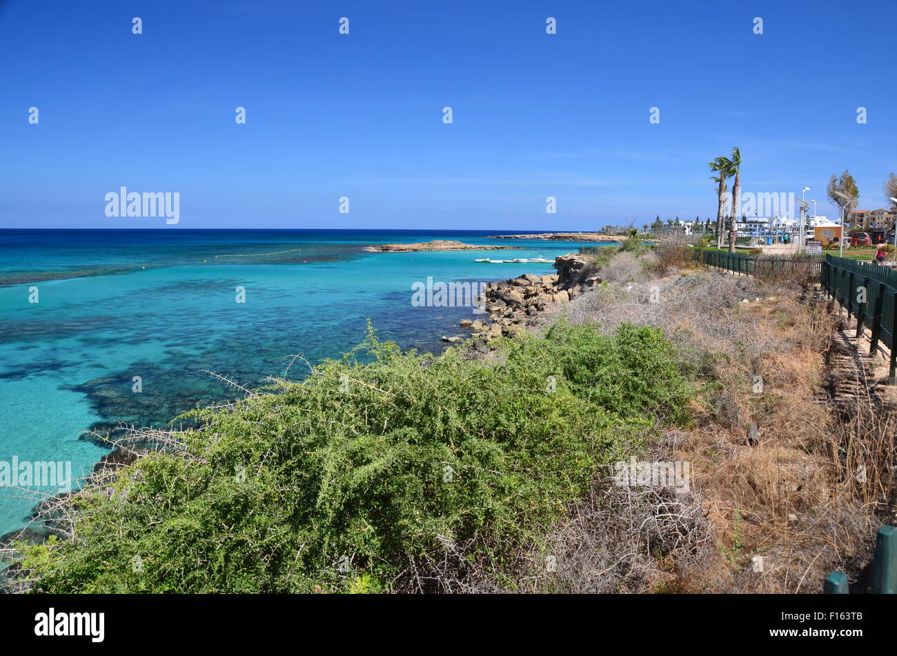 The sights of Fig Tree Bay, Protaras, Cyprus Stock Photo - Alamy