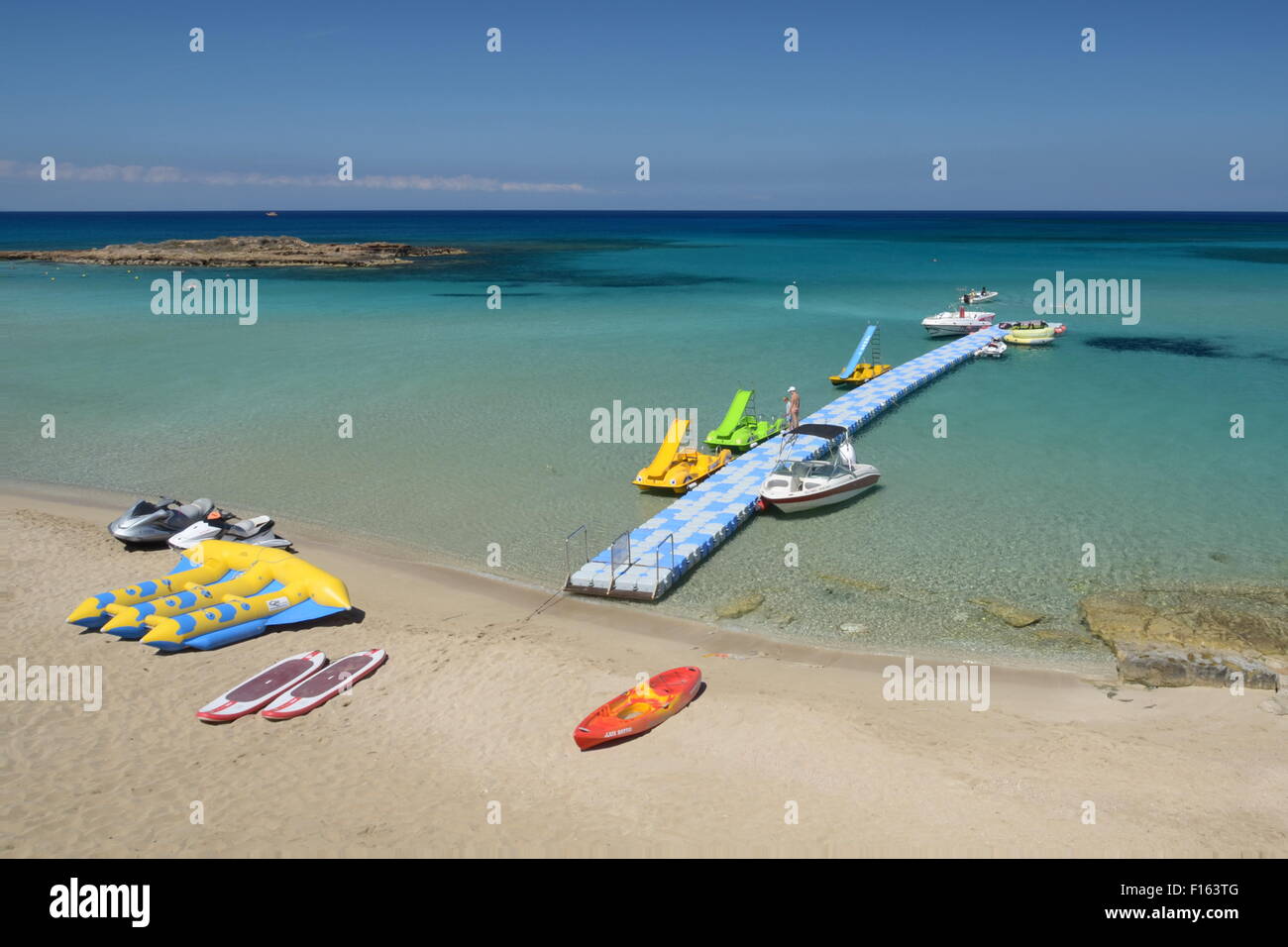 The sights of Fig Tree Bay, Protaras, Cyprus Stock Photo - Alamy