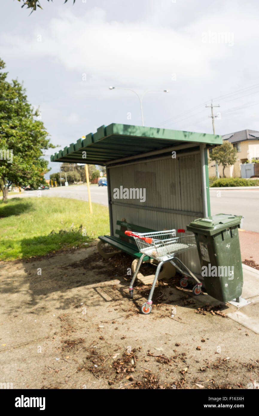 Bus Stop in Perth Western Australia Stock Photo - Alamy