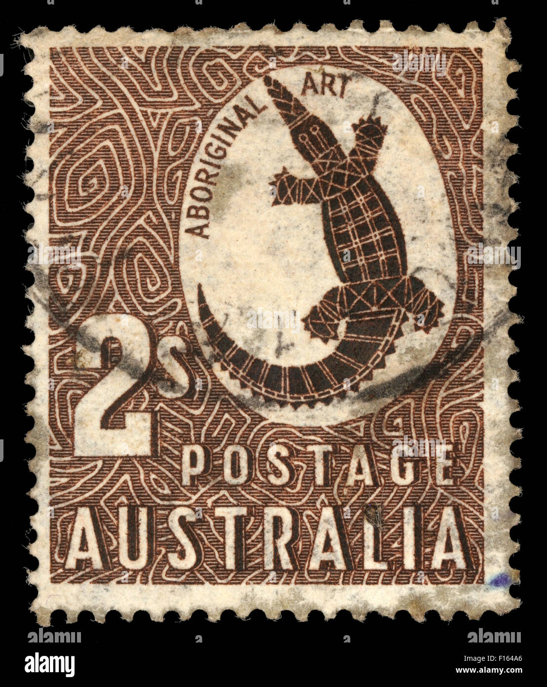 Stamp from Australia illustrating Aboriginal Art , issued in 1948 Stock ...