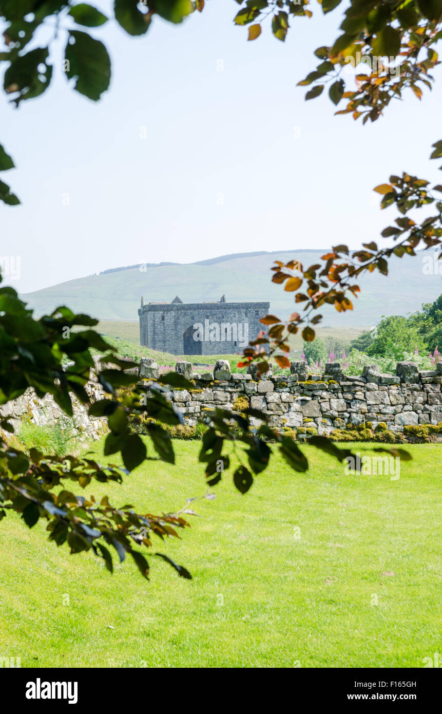 Historic Scotland's Hermitage Castle, from the chapel ruins at ...